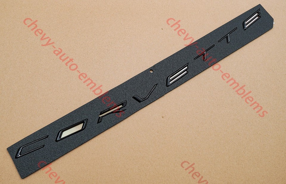 Fits 2020+ c8 Rear Bumper Letters Emblem Car Badge Nameplate Logo Black ...