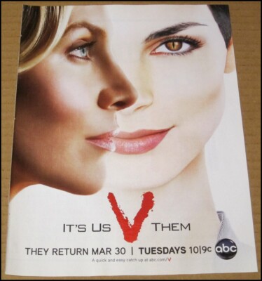 2010 V ABC TV Series Print Ad Advertisement Morena Baccarin Elizabeth ...