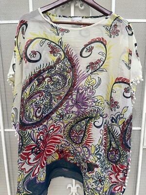 Cynthia Mehra top shirt coverup | eBay