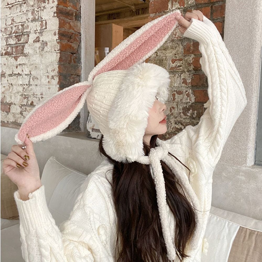 Cute Plush Hat Fashion Bucket Hat New Rabbits Ears Hat Women | eBay