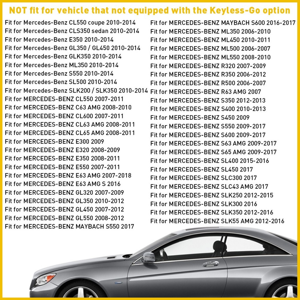 Push To Start Fits Button Benz Mercedes Keyless Go Engine Start Stop ...