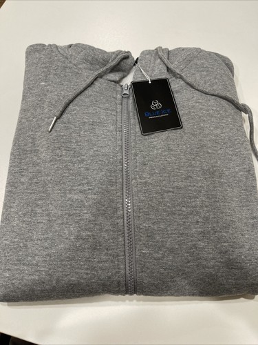 Blue Ice Men's Fleece-Lined Full-Zip Hoodie Gray XL | eBay