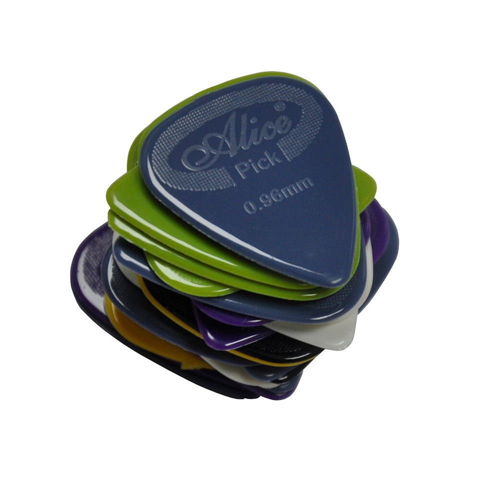 100Pcs Alice 0.96mm Anti-slip Nylon Guitar Picks Plectrums Mixed Colors ...