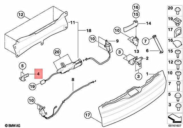 Genuine BMW OEM 51247149629 Striker Boot Lid Bottom for sale online | eBay
