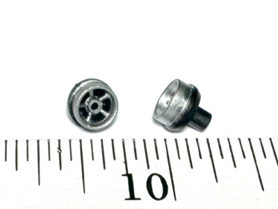 2pc 1970 Aurora AFX STANDARD FRONT WHEELS Original 5-Spoke RARE Parts ...