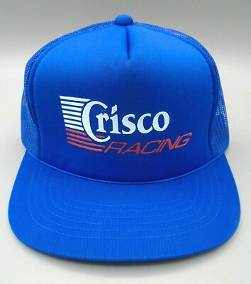 Vintage Snapback Mesh Trucker Hat Crisco Racing Buddy Baker Hipster ...