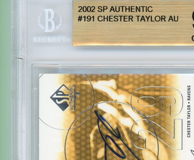 2002 SP Authentic - Signed Rookie Authentics #191 Chester Taylor /1150 ...