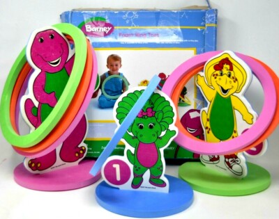 RARE! Barney FOAM RING TOSS Game 1997 Lyons Group | eBay