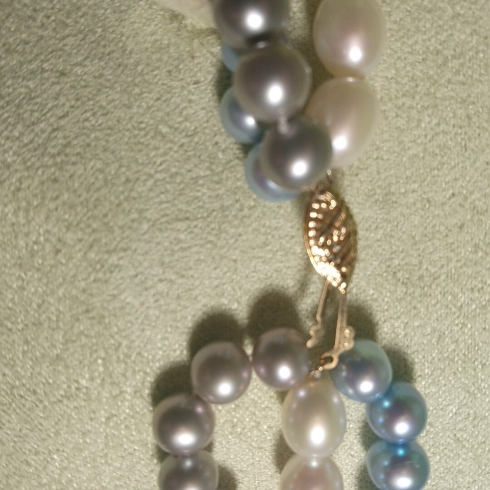 Ross Simons 14K 5-8mm Pearl Graduated 3-Strand Necklace | eBay