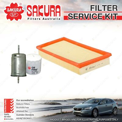 Sakura Oil Air Fuel Filter Service Kit for Volvo S40 S40 V40 V40 1999 ...