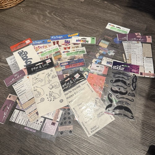 Assortment Of Scrapbook Stickers Some New Some Used 23 Packages See ...