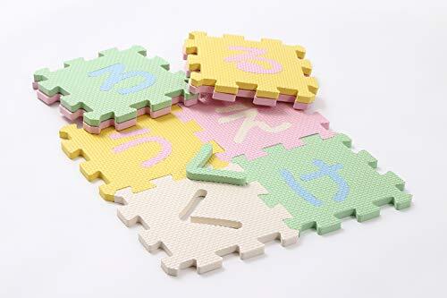 Yunox Joint Mat Hiragana Puzzle Mat 15 x 15 x Thickness 1cm Pastel ...