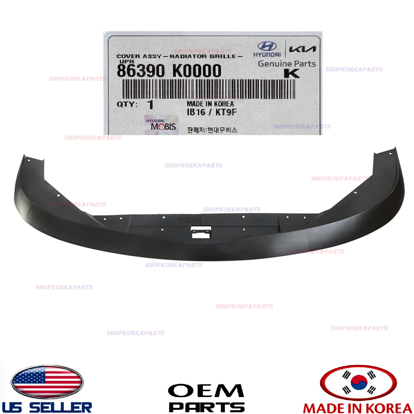 Genuine Cover Grille Upper Radiator Sight Shield Assy ⭐OEM⭐ SOUL 2020 ...