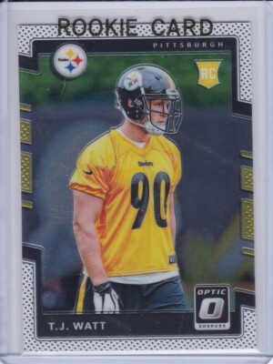 T.J. WATT ROOKIE CARD 2017 Donruss Optic TJ Football PITTSBURGH ...