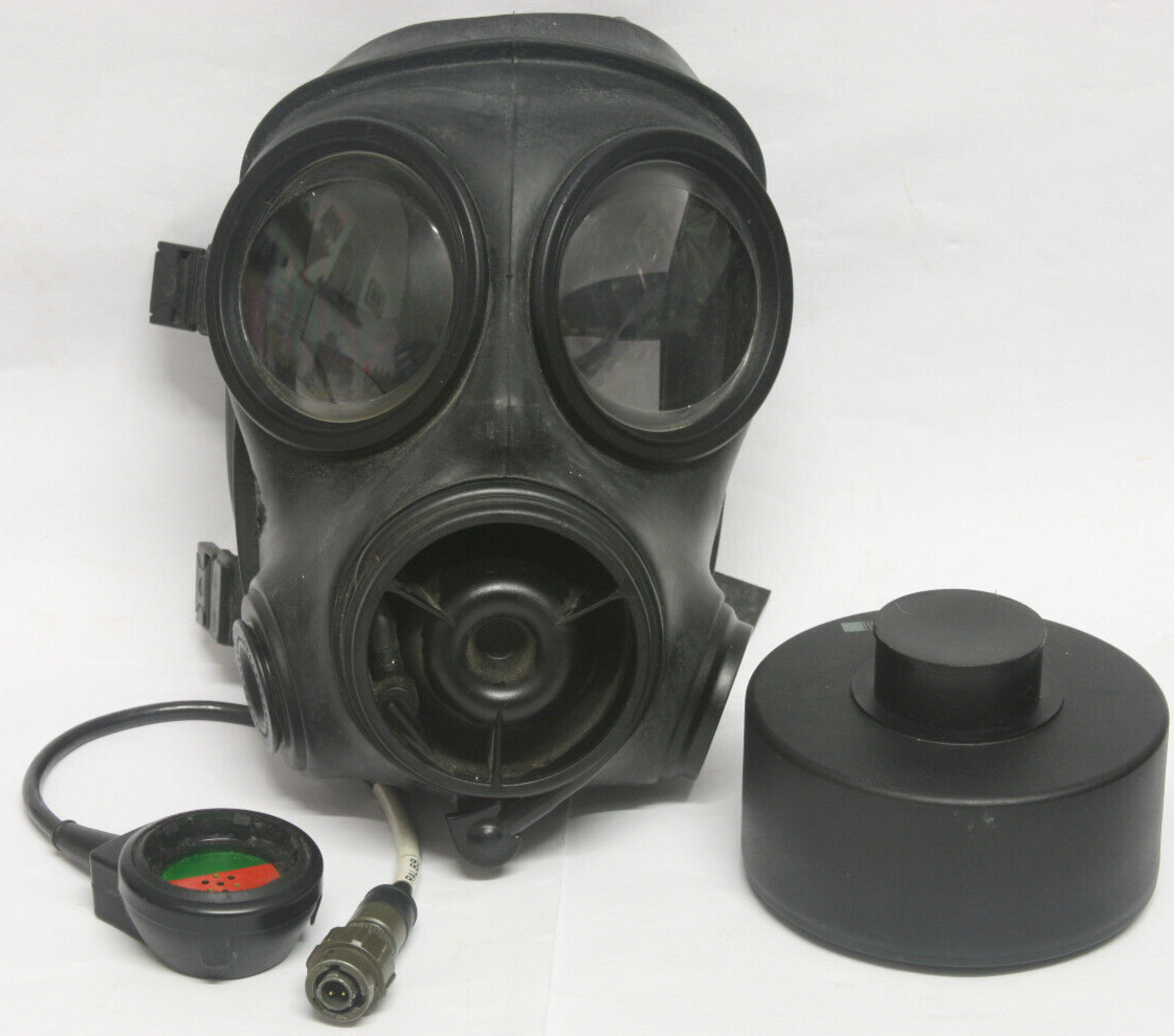 S10 Size 2 Gas Mask & Filter SAS Army NBC British Respirator NBC ...