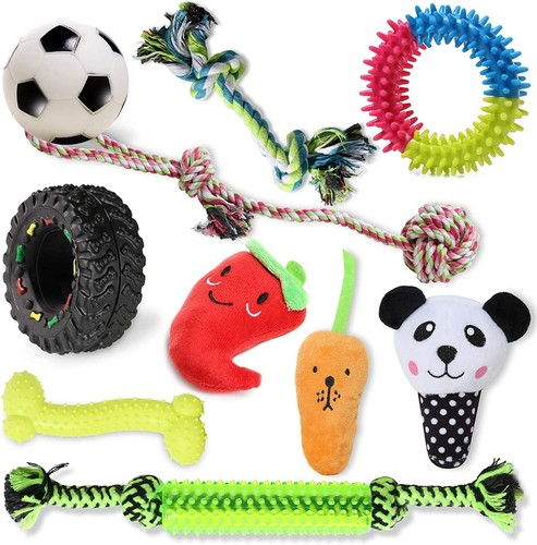Puppy Toys for Small Dogs, 10 Pack Small Dog Toys Squeaky Rope Chew Toy ...