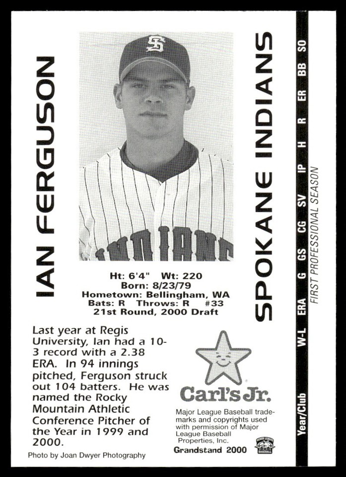 2000 Grandstand Spokane Indians Ian Ferguson #NNO | eBay