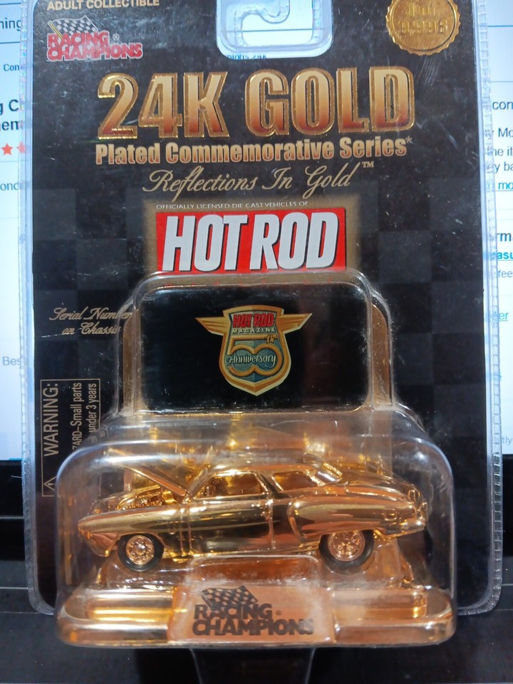 Racing CHAMPIONS 1/64 24K Gold Hot Rod Magazine Anniversary Studebaker ...