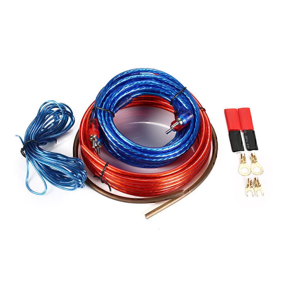 Car Audio Cable Kit 1500W Amp Amplifier Install RCA Subwoofer Sub ...
