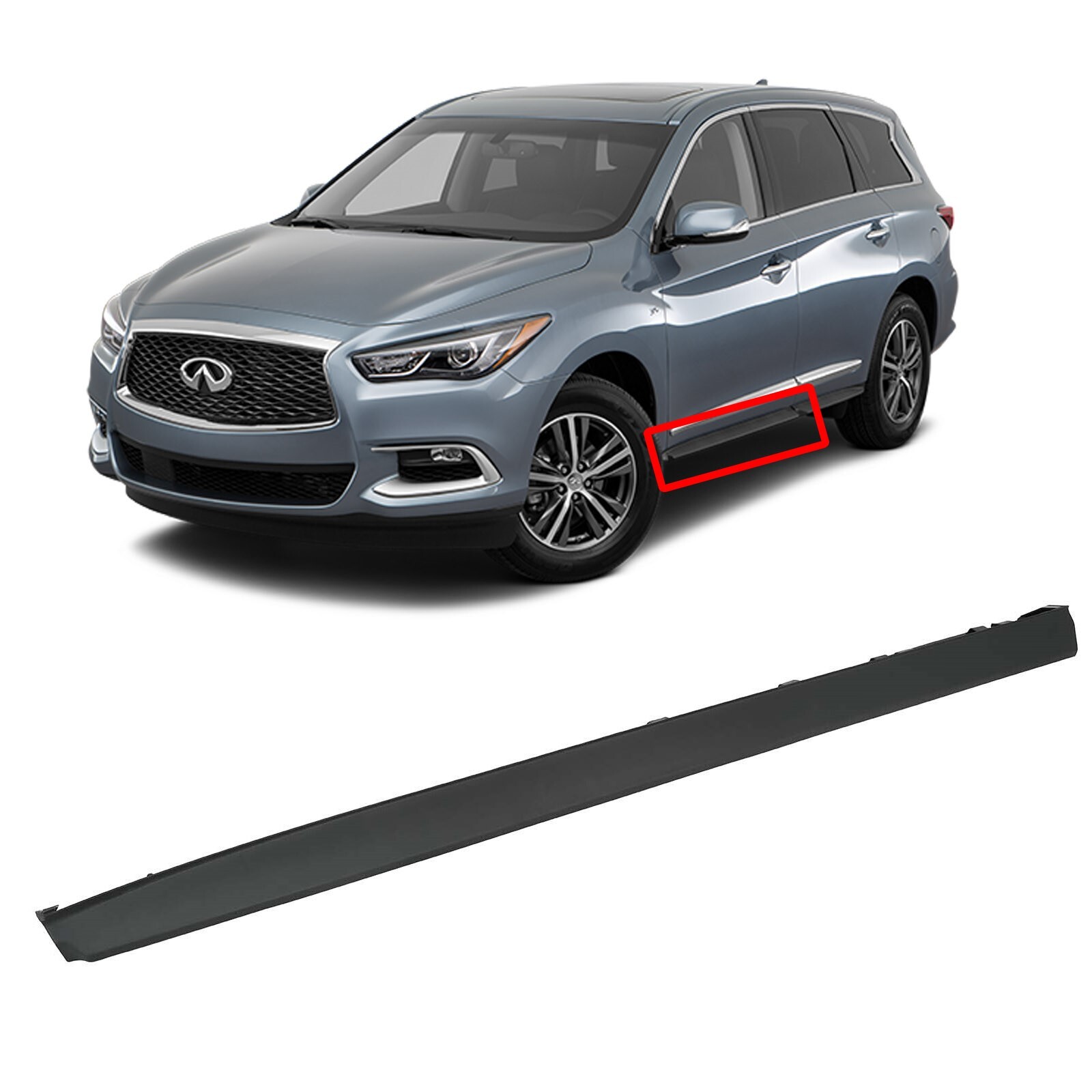 FOR INFINITI QX60 2016-2020 DRIVER FRONT DOOR SILL TRIM MOLDING 80877 ...