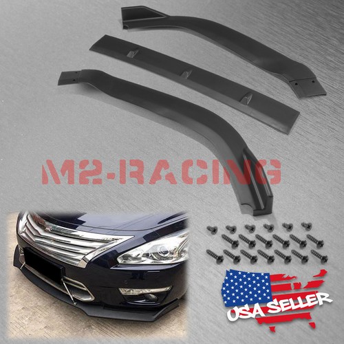 For 2013-2015 Nissan Altima Matte Black Front Bumper Cover Lip Body Kit ...