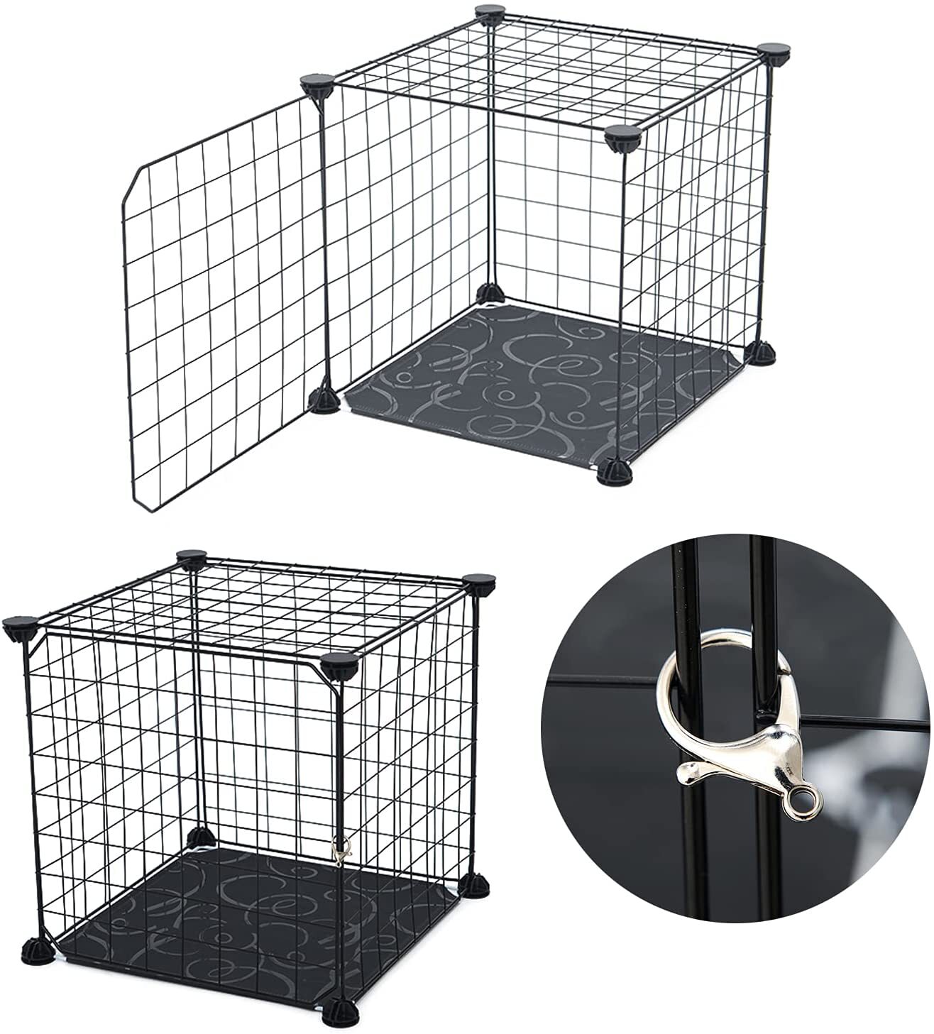 3-Tier Large Folding Cat Cage Crate Playpen w/Climbing Ladders/Platforms Pet Bed | eBay