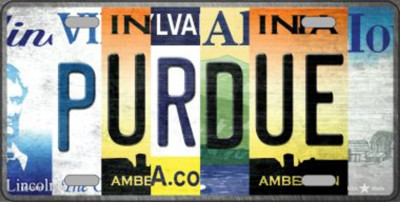 Purdue College Universities Strip Art License Plate Metal Sign Wall ...