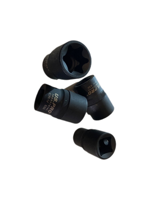 US PRO E TORX IMPACT SOCKET SET 9PC E10-E24 female star torque sockets ...