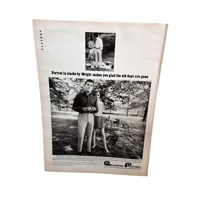 1967 Celanese Fortrel In Slacks By Wright Vintage Print Ad 60s | eBay