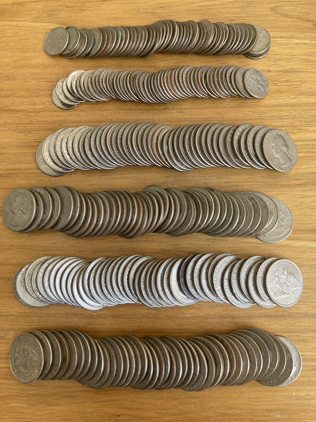 $50 Face Value United States US Quarter Dime Coins $40 Quarters $10 ...