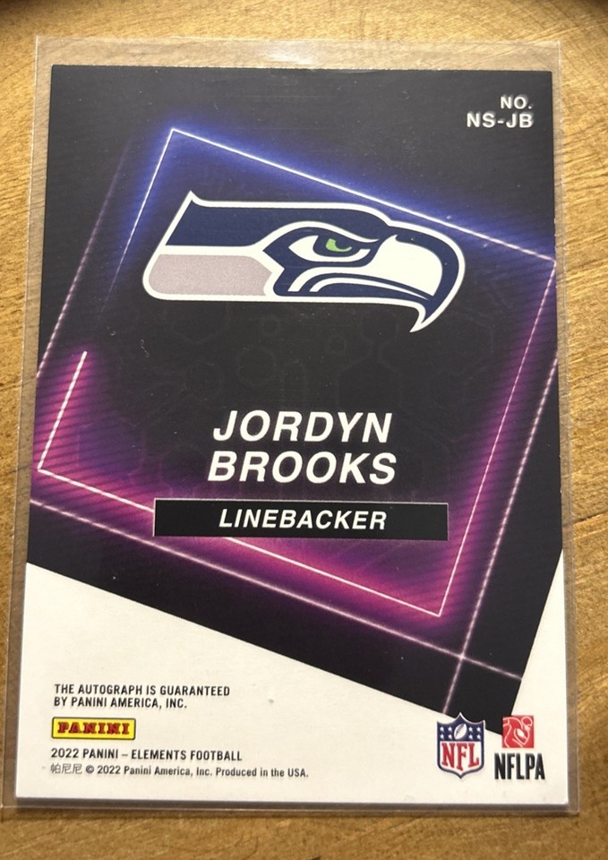 2022 Elements Jordyn Brooks Neon Signs Autographs Purple /50 #NS-JB ...