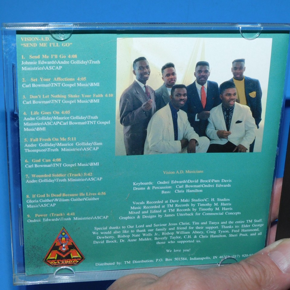 VISION -SEND ME I'LL GO---1993 INDIANAPOLIS GOSPEL R&B CD VERY RARE ...