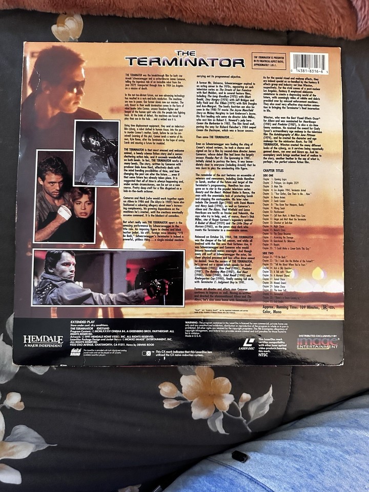 The Terminator - 1991 Image Laserdisc Widescreen Edition Hemdale ...