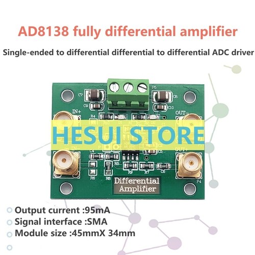 AD8138 differential amplifier single ended ADC drive paired with AD8130 ...