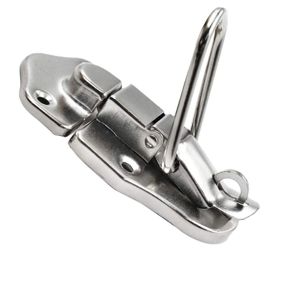 4PCS Sliver Suitcase Hasps Iron Buckle Lock Adjustable Tool Box Hasp ...