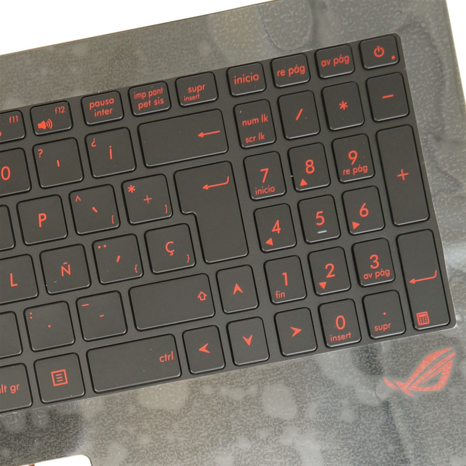 LA / Spanish Laptop Palmrest Top Cover Keyboard For Asus ROG G501JW ...
