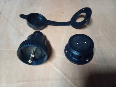 Waterproof Plastic Plug & Socket 2 Pin 12v/24v 5A Marine Caravan Deck ...