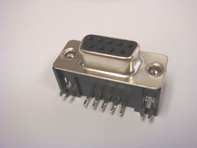 (1) AMPHENOL 617-C009SBF120 D-SUB DB9 9 PIN R/A FEMALE SOCKET CONNECTOR ...