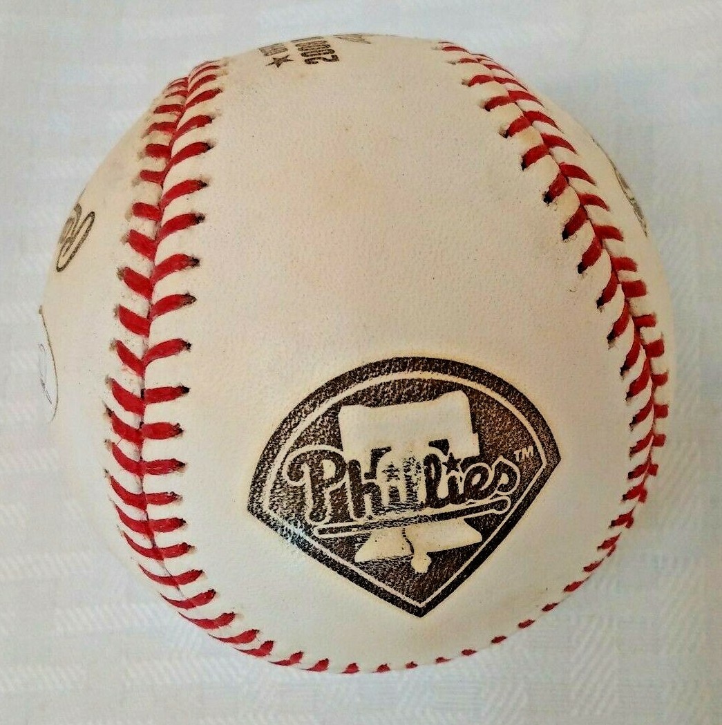 J.A. HAPP Autographed Signed ROMLB Baseball JSA Phillies 2008 World ...