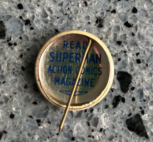 1939 Superman Pin Action Comics Magazine First Pinback | eBay