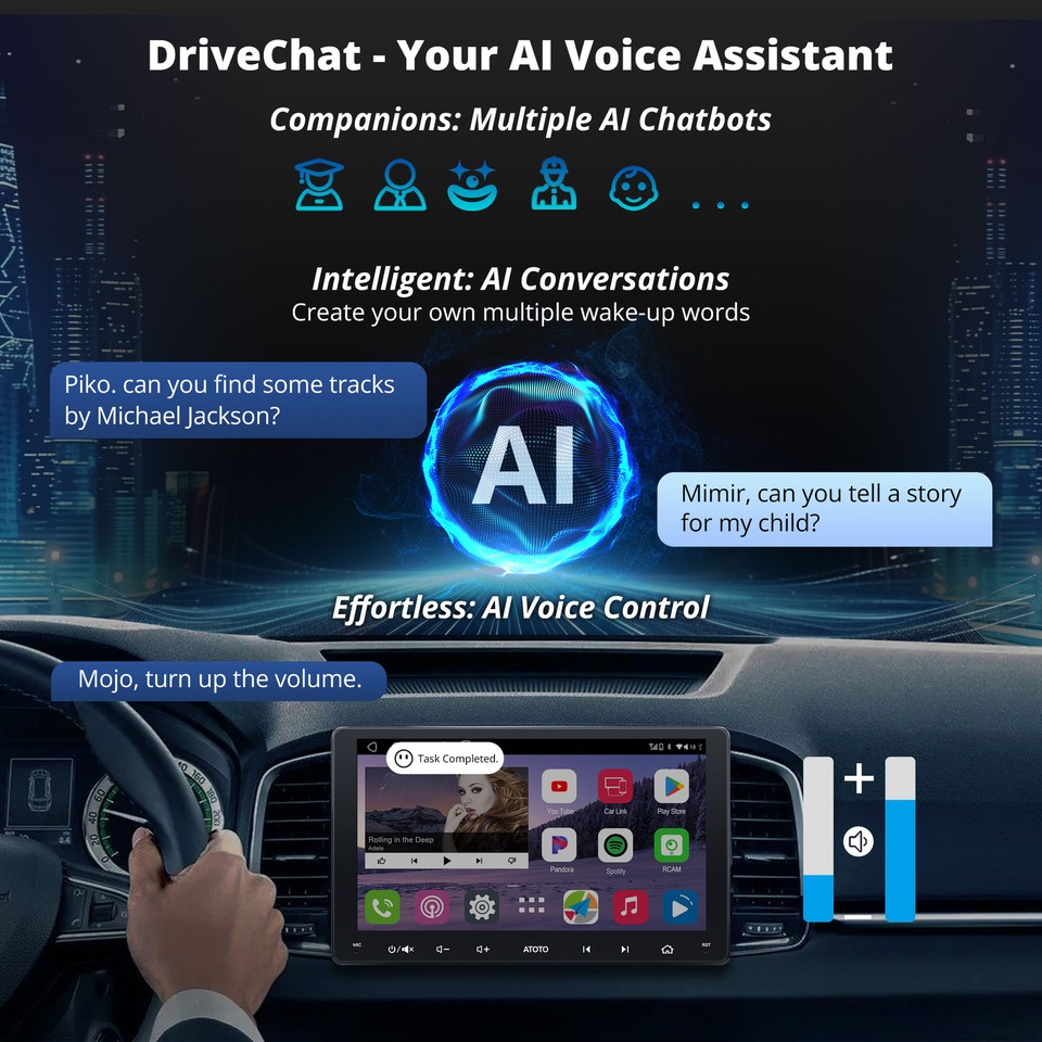 Double DIN 7" Android Auto 4+64 Carplay Car Stereo Radio GPS DSP ...