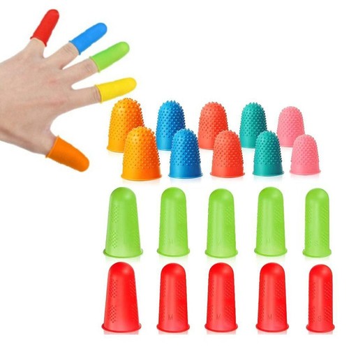 5/20PCS Natural Rubber Particle Finger Tip Cover Fingertip Protective ...