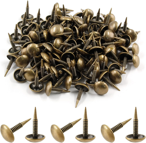 120 Pcs Bronze Upholstery Tacks, Vintage round Head Metal Thumb Tacks ...