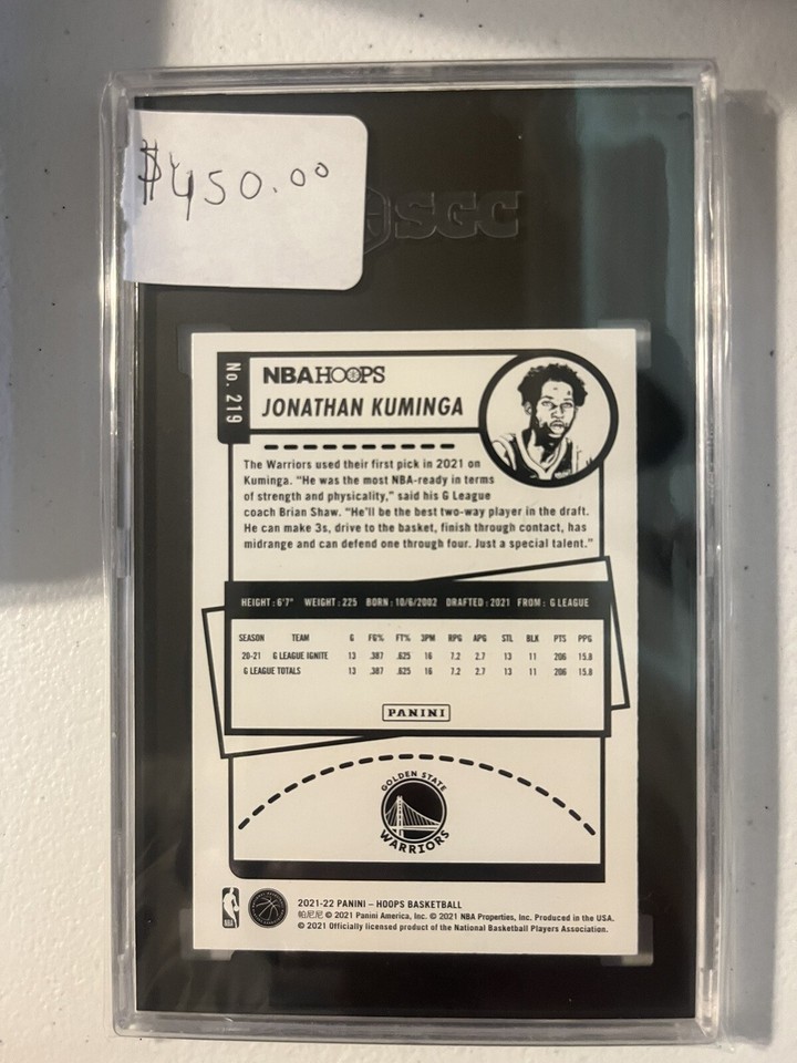2021 Jonathan Kuminga NBA Hoops Teal Explosion SGC 10 | eBay