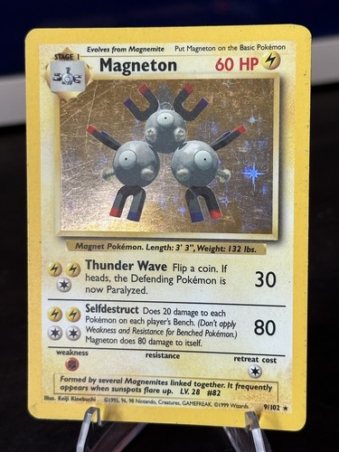 Pokémon TCG Magneton Base Set 9/102 Holo Unlimited Holo Rare | eBay