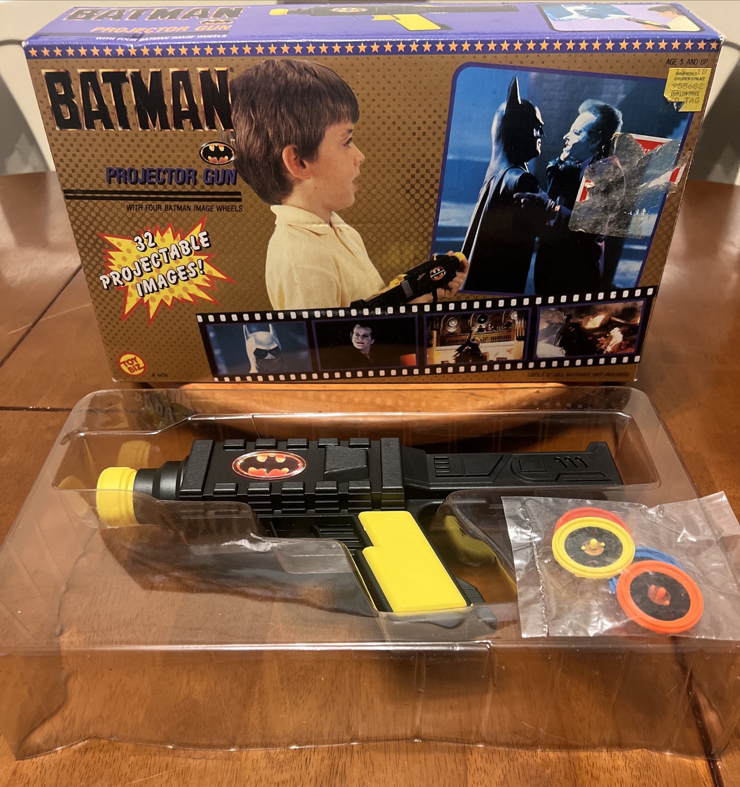 Batman Projector Gun 1989 Toybiz Super Powers Joker Batmobile Kenner
