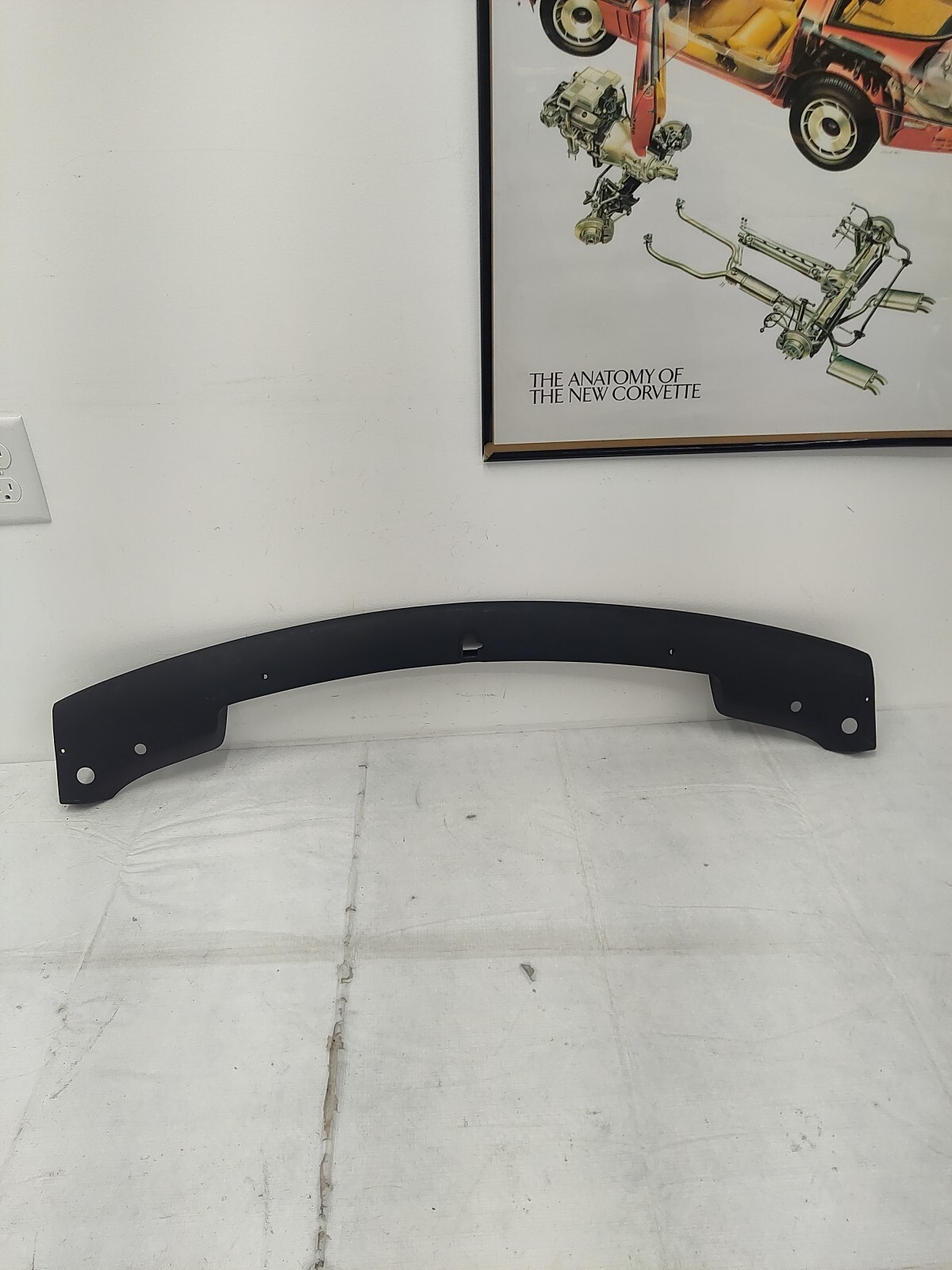 1989-1996 C4 Corvette Interior Windshield Header Molding Upper Trim OEM ...