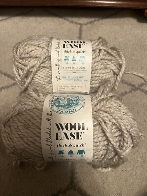 Wool Ease Thick And Quick Super Bulky Yarn Size 6 (2 Rolls) | eBay