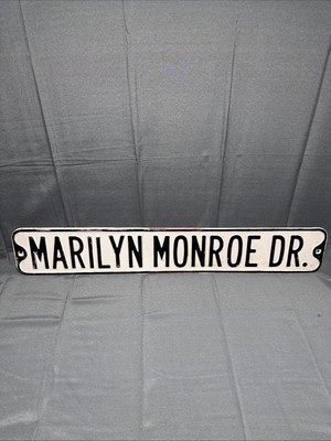 Vintage Steel Marilyn Monroe Dr. Black/White Metal Street Sign 36”x6 ...