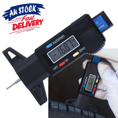 Car Tyre Tire Tread Depth Tester Gauge 0-25.4mm Meter Measurer Caliper ...